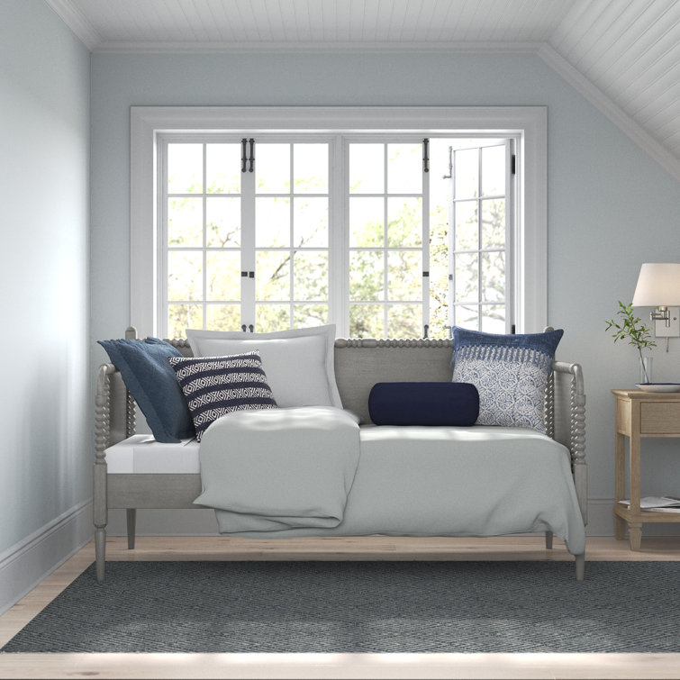 Delaria Turned Leg Daybed Twin Birch Lane Color Antique Gray